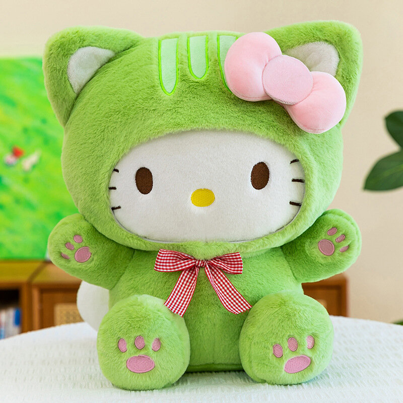Новая милая плюшевая кукла кошка игрушка подушка для детей Цвет：ЗеленыйВысота：32 см