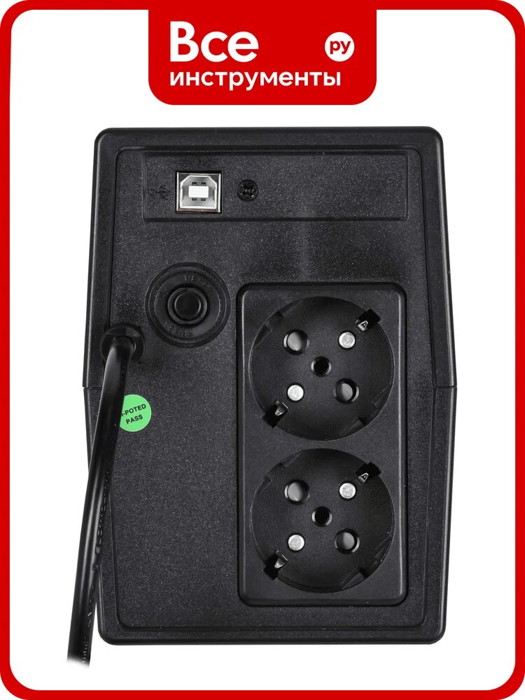 Источник бесперебойного питания ITK ELECTRA ST ИБП 1кВА/0,6кВт с АКБ 1х9AH USB Schuko EST-1000VA-1-001-S-L