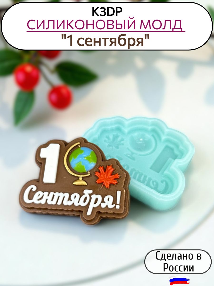 Форма силиконовая 1 сентября, молд для шоколада и гипса от К3DP №2449
