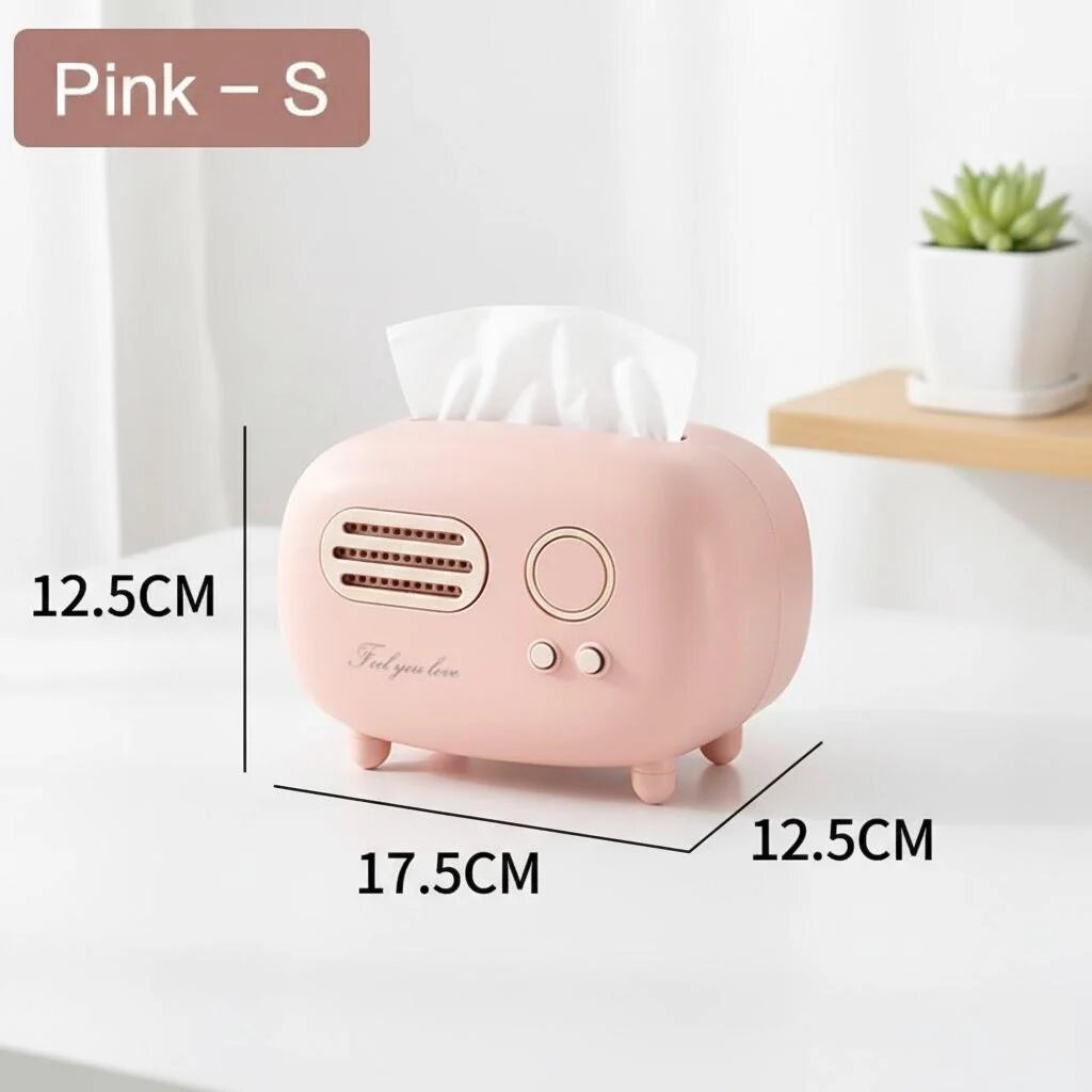 Ретро-коробка для салфеток Pink - S