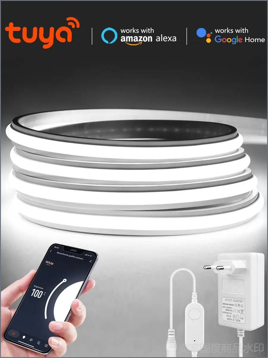 Tuya Smart Светодиодная лента 11.82 Вт, IP67, Холодный белый, 1 шт