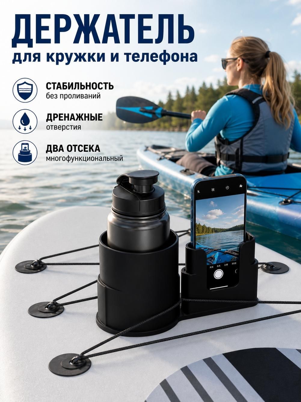 Подставка для мобильного телефона, доска для серфинга, каяк, фиксированный напиток