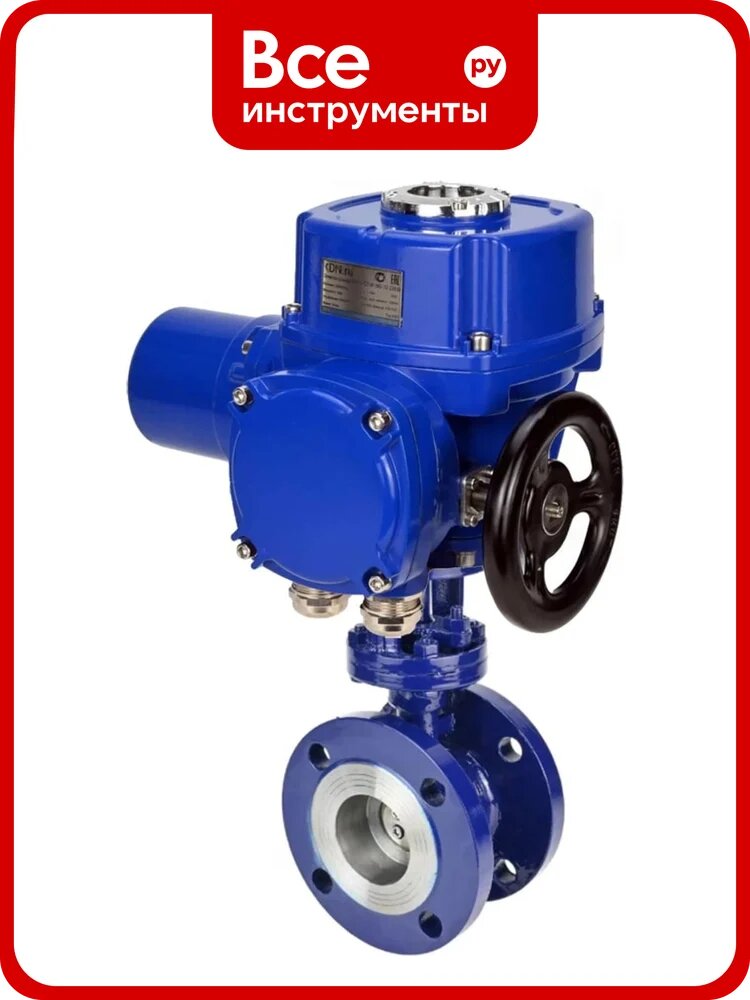 Затвор дисковый DN-ru с тройным эксцентриком WCB-304-M-F-ISO Ду150 Ру25 фланцевый, электропривод QT-W(M)-120 380В D050-87338