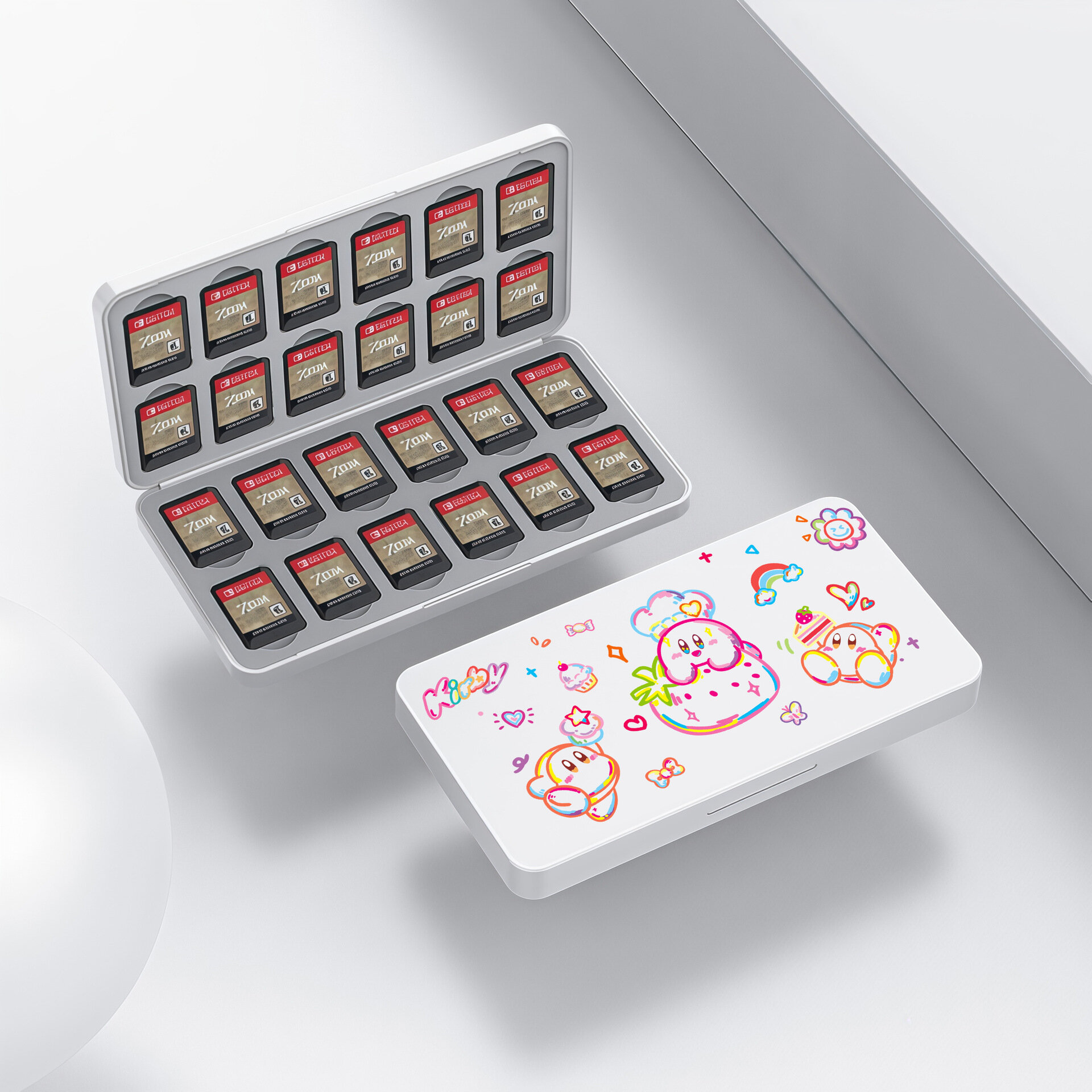 Чехол для Switch 2 NS2 Кобби матовый жесткий защитный чехол разъемный Модель：Белый кейс для картриджей