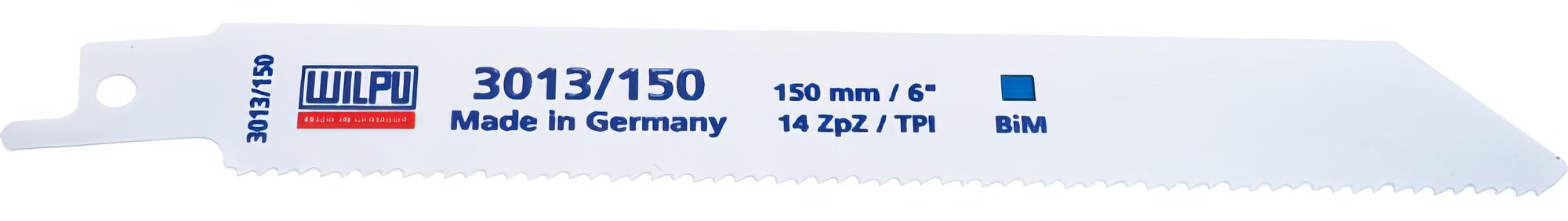 Полотно по металлу 3013/150 (5 шт; 150х19х0.9 мм; 130 мм; 14 TPI) WILPU 1461500005