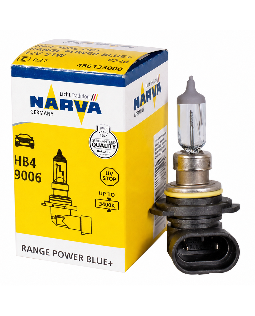 Лампа Narva Range Power Blue+ HB4 12V 51W P22d 486133000