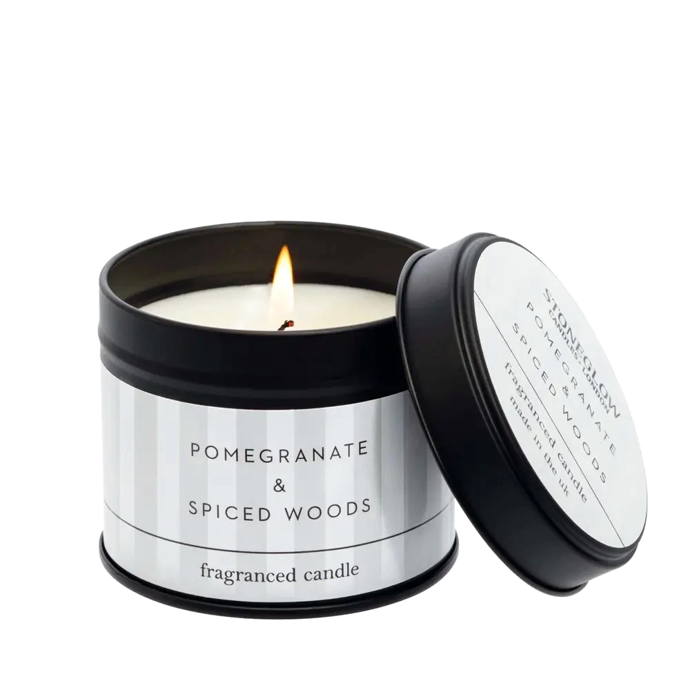 Ароматическая свеча Stoneglow Pomegranate and Spiced Woods / Стоунглоу Гранат Пряное Дерево 180 гр