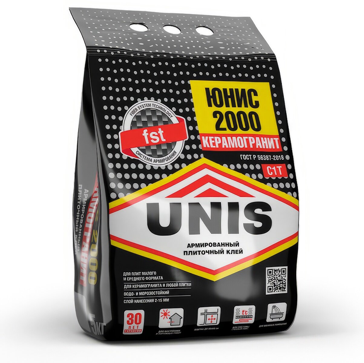 Клей для плитки Unis 2000, 5 кг