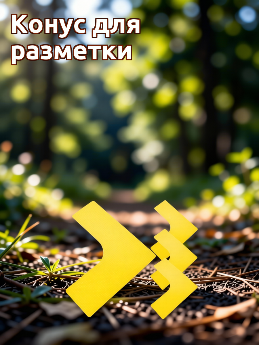 Спортивные Маркеры Для Разметки Поля Желтый Прямоугольный Формат Из Пп 4 Штуки