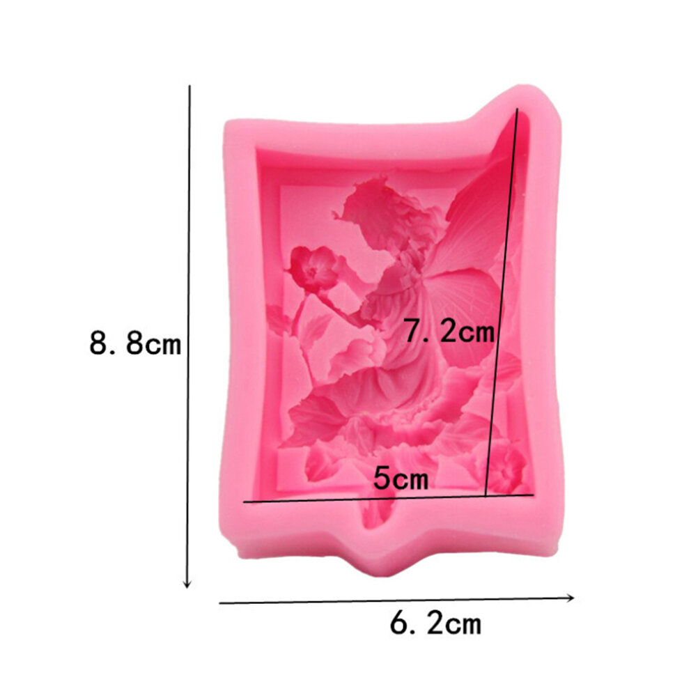Силиконовая Форма Для Выпекания Цветочная Фея 2 Штуки Розовый 8.8*6.2Cm