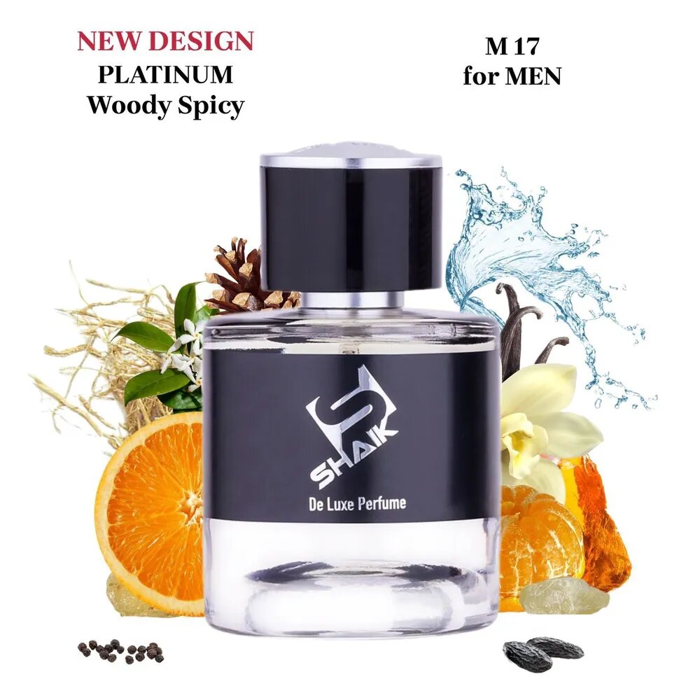 SHAIK № 17 ALLUR HOMME SPORT Парфюмерная вода, мужские стойкие духи с древесно-пряным ароматом 25мл