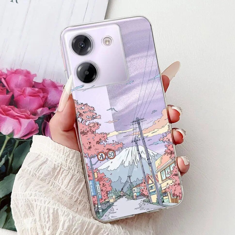 Для Xiaomi Poco M7 Pro 5G Чехол Fashion Art Painted Cover Мягкий силиконовый чехол для Poco M7 PocoM7 Pro 5G ТПУ Fundas Бампер