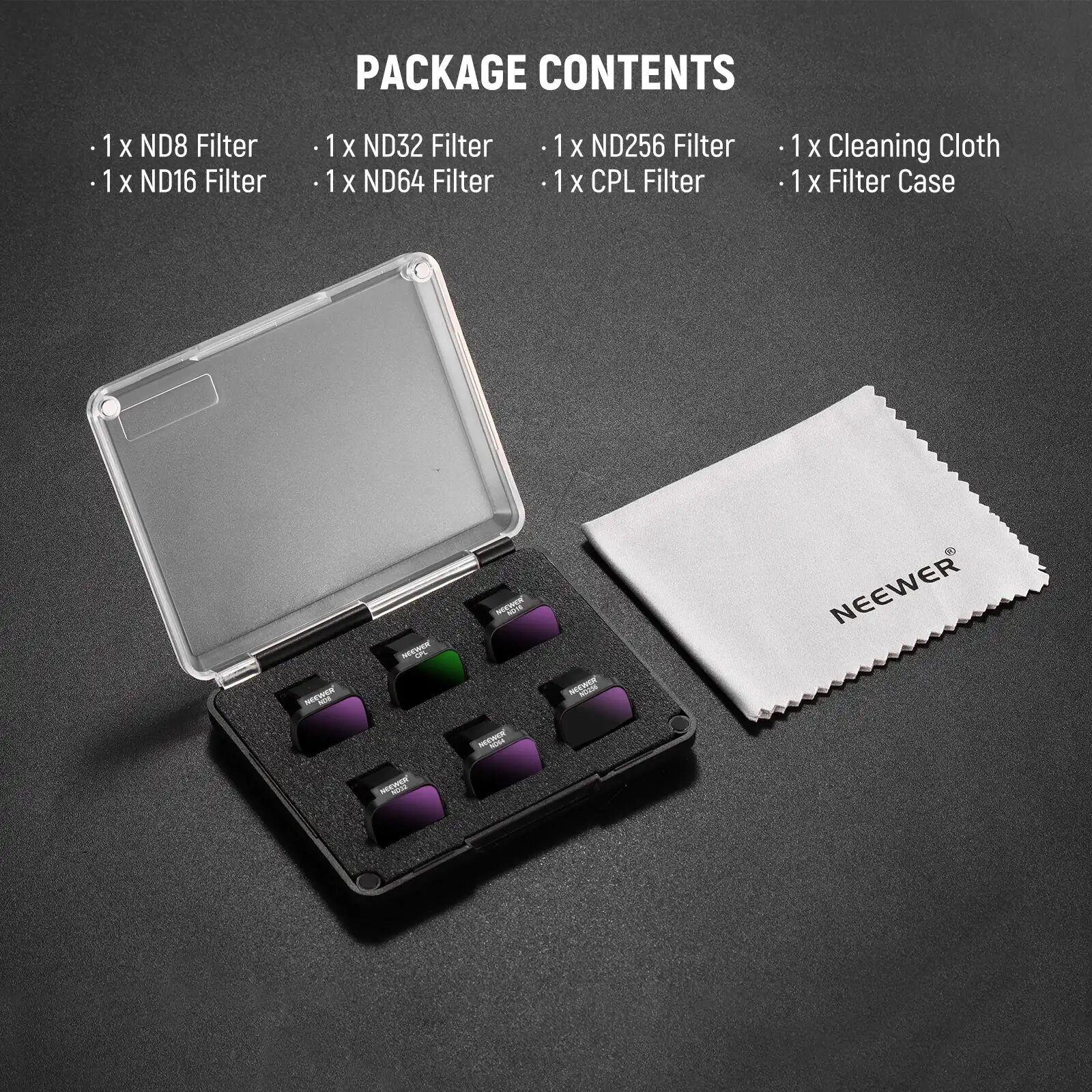 NEEWER Фильтры для DJI Mini 4K/2/Mavic/SE/2 SE CPL ND Filter Set