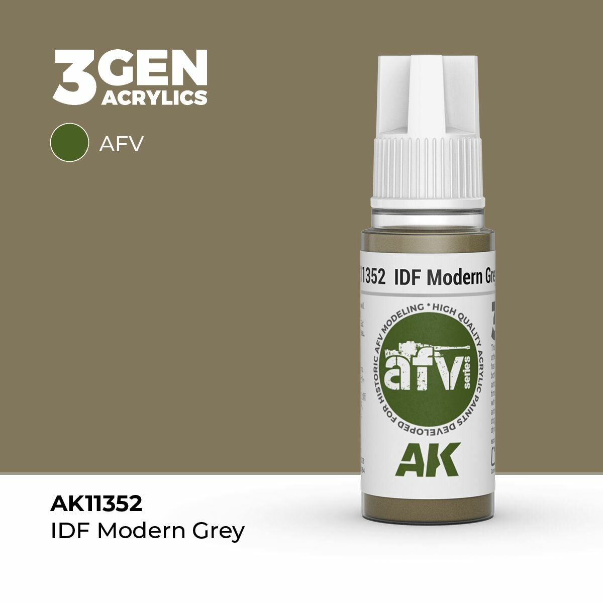 Акриловая краска AK Interactive - IDF Modern Grey 3GEN AFV, 18мл