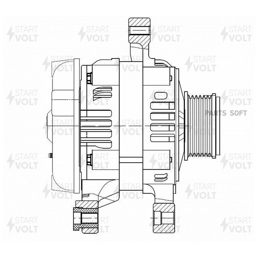 Генератор !14V 130A K6 \LEXUS, TOYOTA RAV 4 IV 2.0 (ZSA42) 12>19, 4WD (ZSA44), NX 200 (ZGZ10 от официального дистрибьютора, STARTVOLT, артикул LG1941