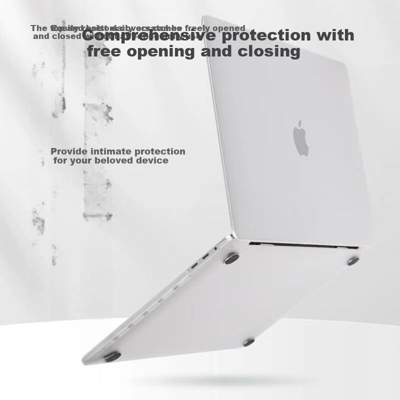 Защитный чехол для MacBook Air 15.3 дюйма M4/M3/M2 Сверхтонкий противоударный чехол Цвет：Прозрачный белый с защитой