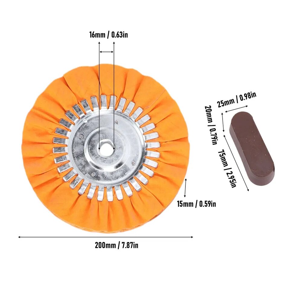 9Pcs Airway Buffing Wheels, Комплект для полировки алюминиевых и металлических поверхностей, для автомобилистов и мастеров