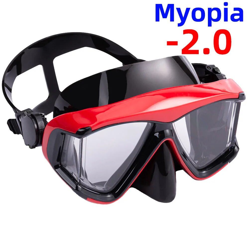 Маска для дайвинга JoyMaySun Myopia -2.0 Red-Black-200