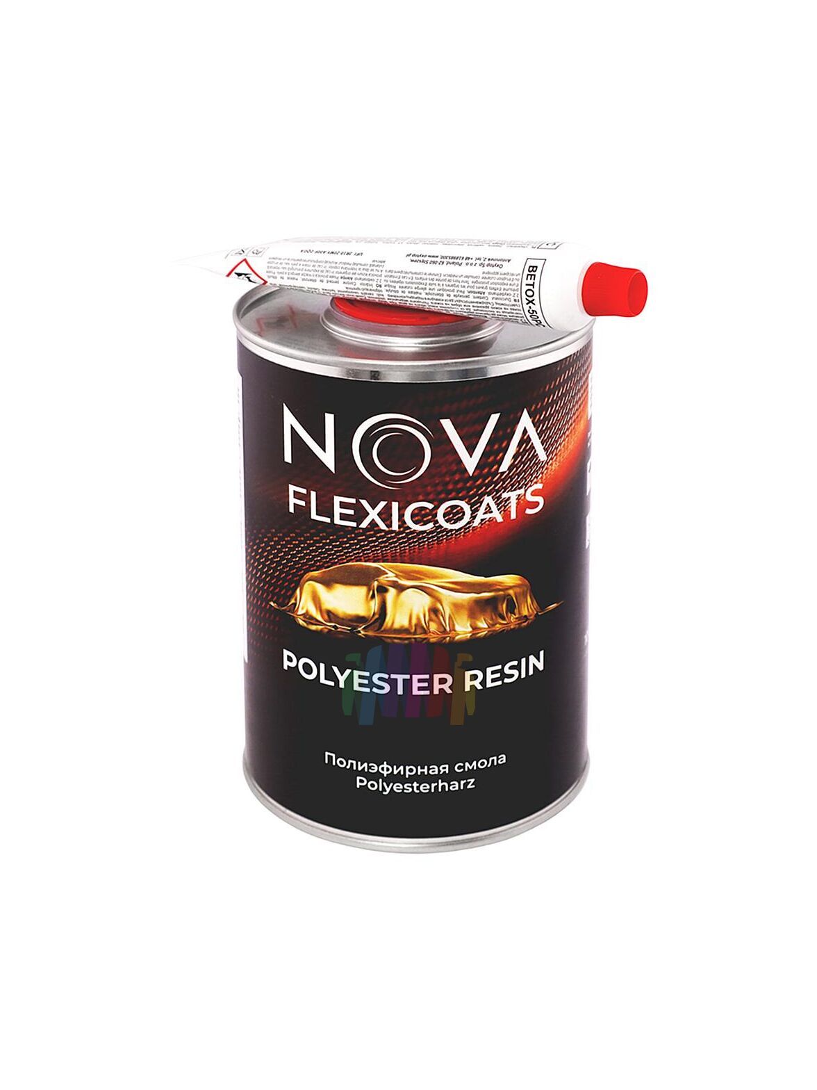 NOVA Flexicoats Polyester Resin Ремонтная полиэфирная смола 1 кг. с отвердителем 50 г.