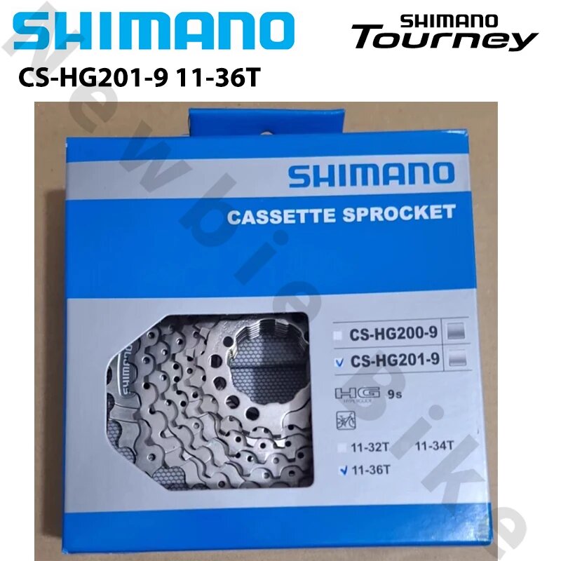 Кассета SHIMANO ALTUS CS HG201 9-скоростная 11-36T серебристая для горных HG201 11-36T Boxed1