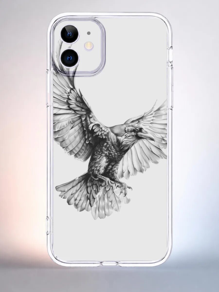 Чехол iPhone 11 орёл крылья полёт силиконовый