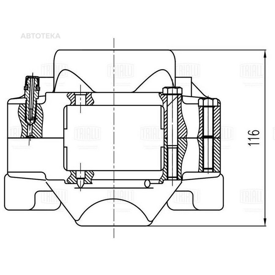 Суппорт тормозной OPEL VECTRA B (95-) зад. лев. D=35мм (с 1997 г.) TRIALLI CF800319