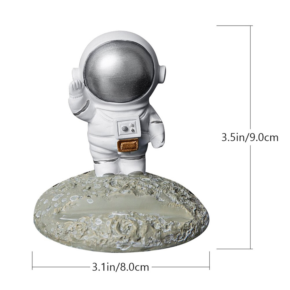 Статуэтка Из Резины В Форме Космонавта Серебристого Цвета 9X8X7.5Cm