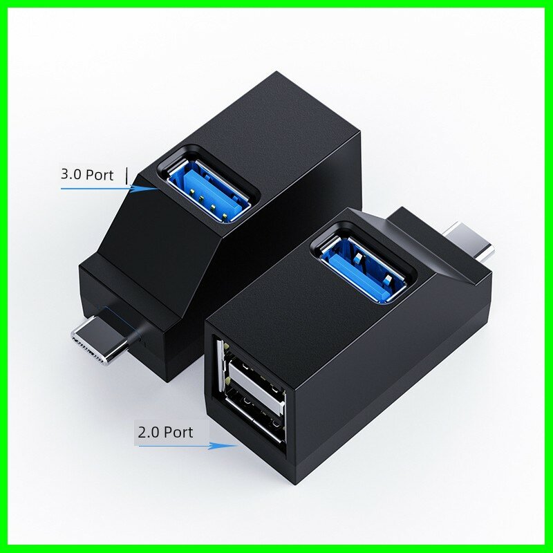 0.5 метра адаптер USB-C женский к USB-A мужской, черный корпус из пластика ABS, поддержка OTG для передачи данных