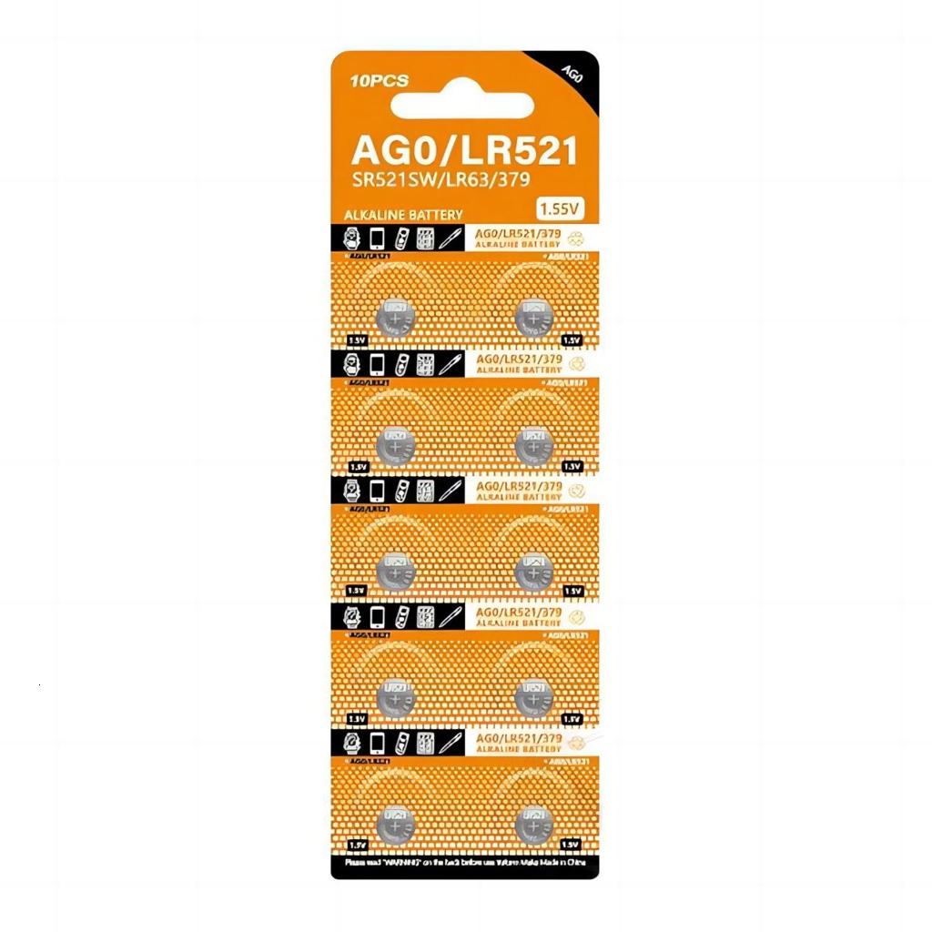 Батарейка LR521 AG0 8mAh 1.55V, 10 штук