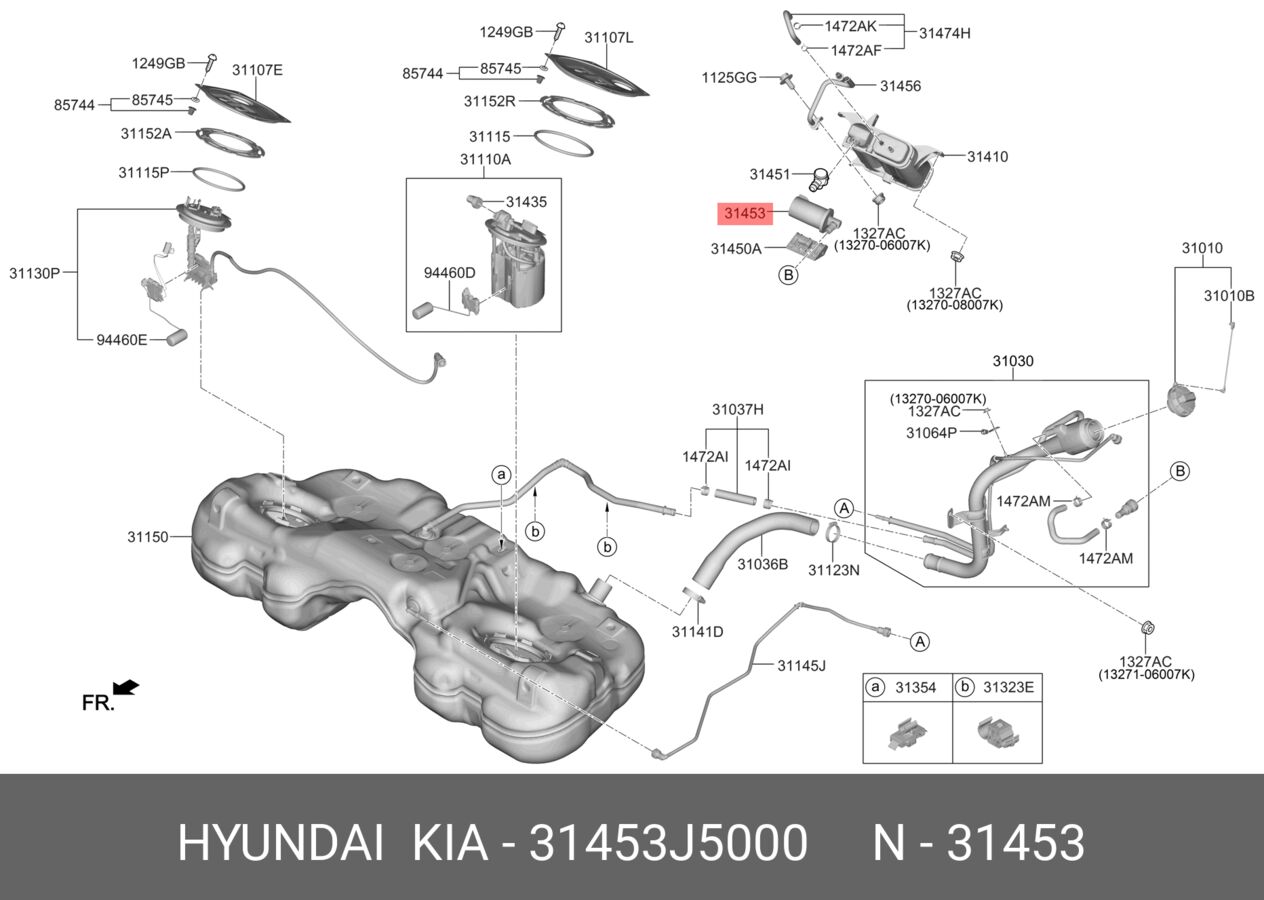 Воздушный фильтр двигателя (Hyundai/Kia 31453J5000)