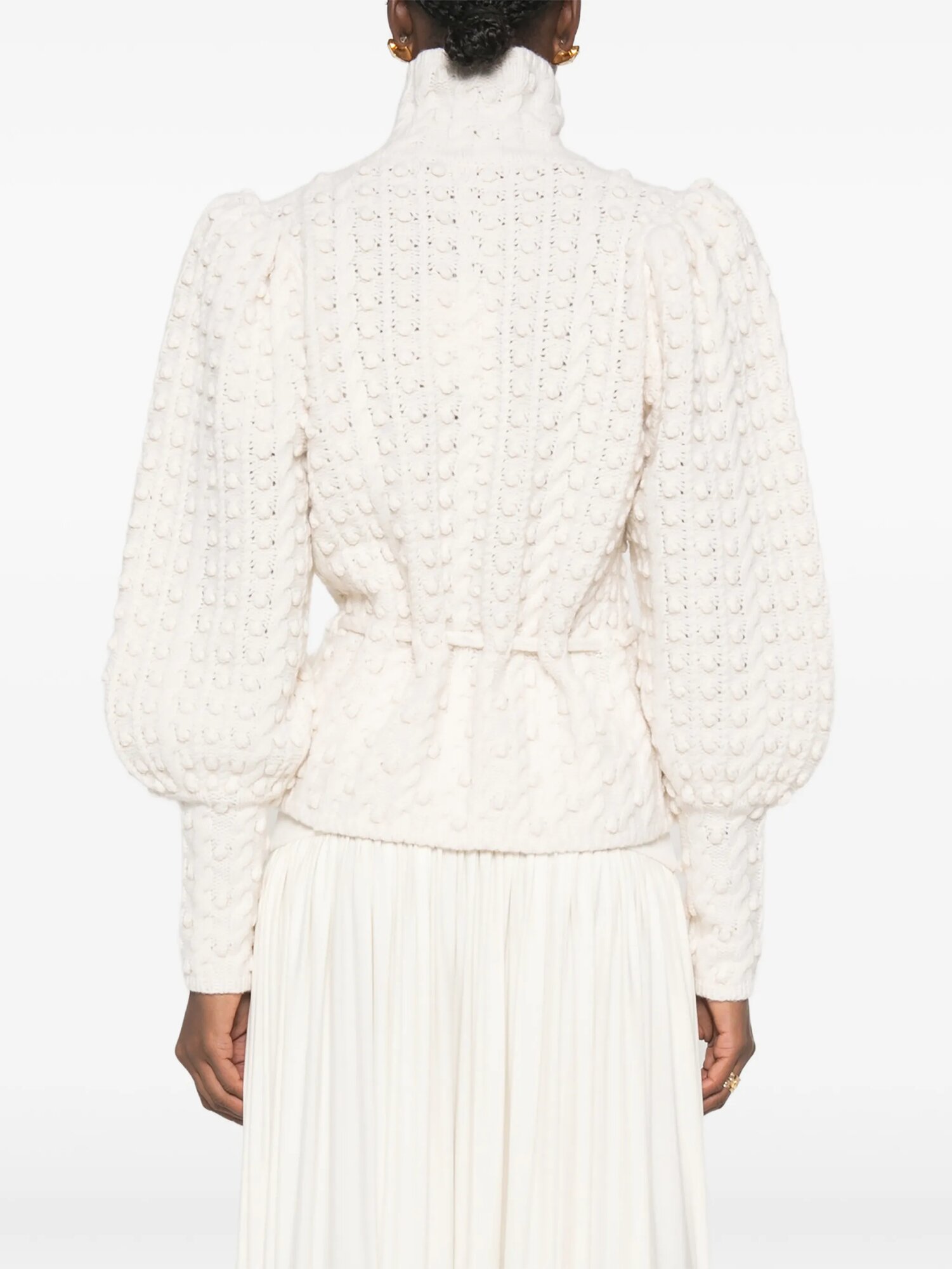 Свитер ZIMMERMANN Valiant wool bauble sweater, размер 40, , белый — фото 1