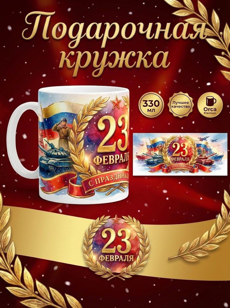 Подарочная кружка с 23 февраля