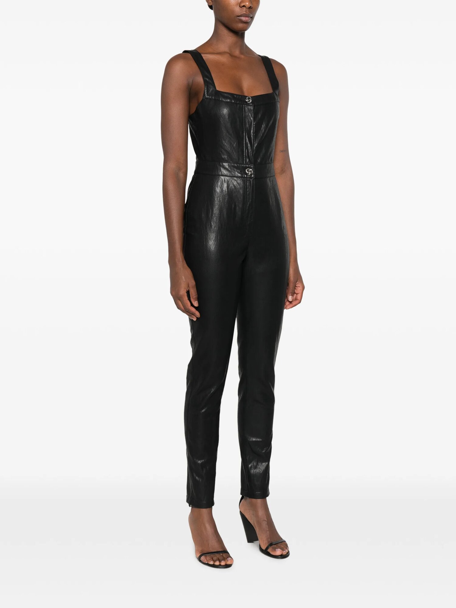 Комбинезон Kristina Ti Button-up sleeveless jumpsuit, размер 42, черный — фото 1