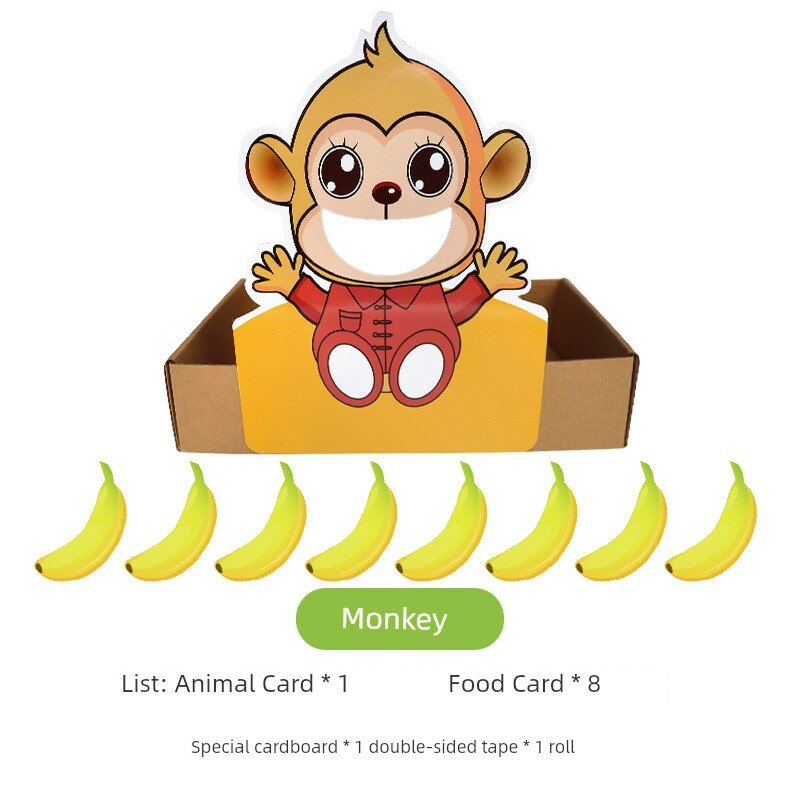 Фигурка обезьяны для игры в кормление животных, обучающая игра для математического обучения в детском саду, безопасный
