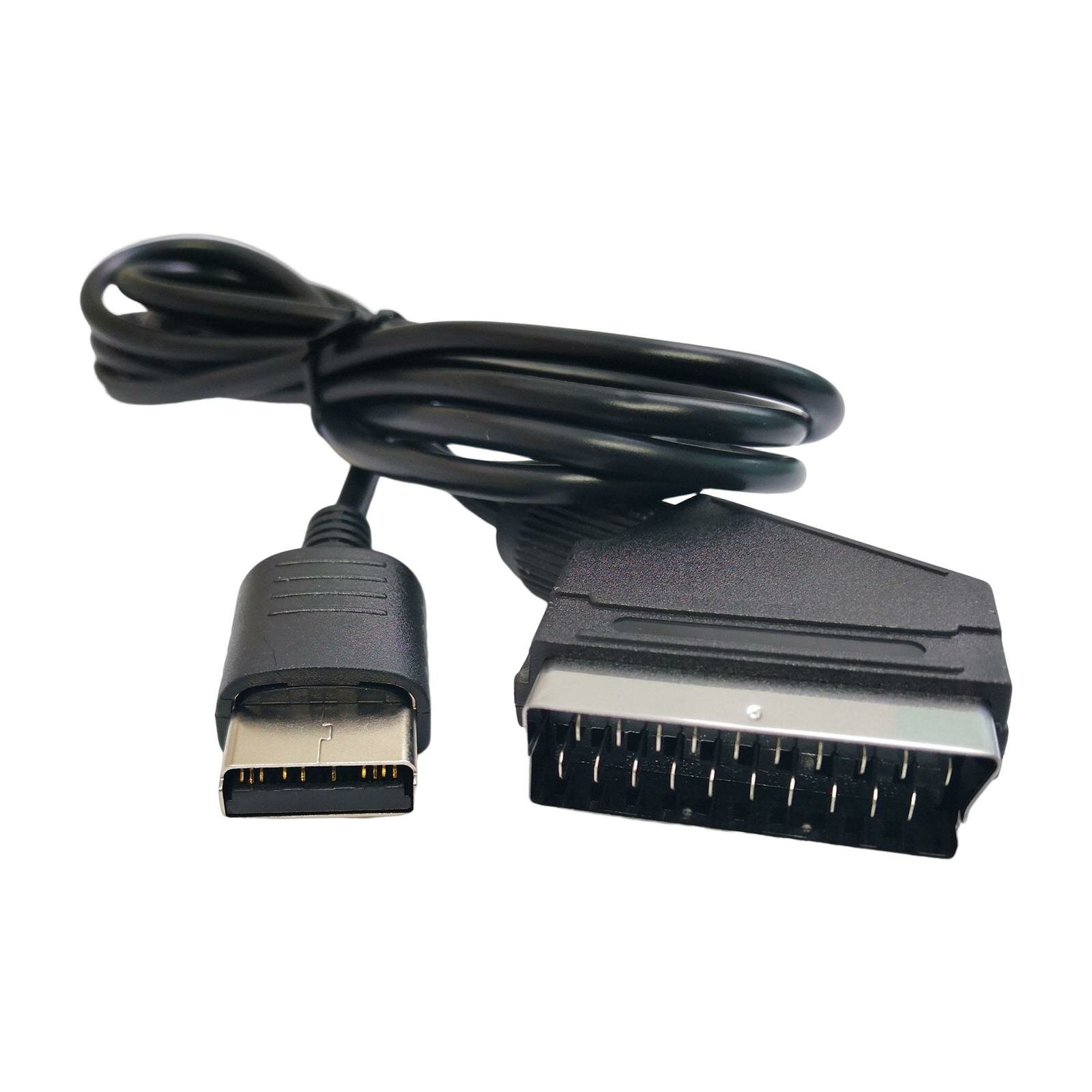 SCART-кабель длиной 1,8 м, прочный, с RGB-подсветкой, для портативных устройств постоянного тока.