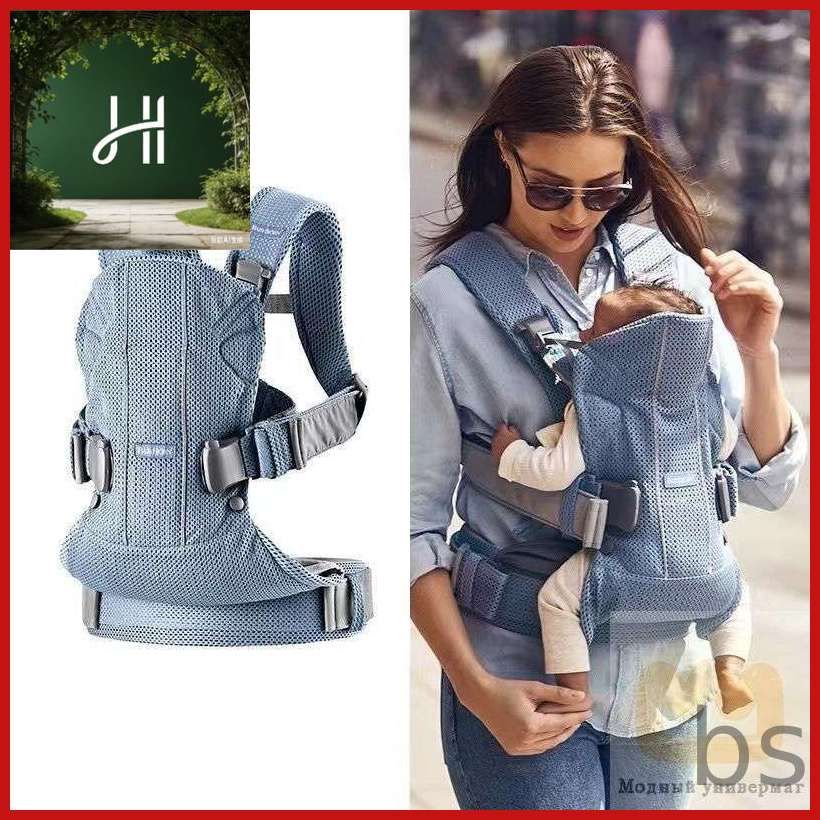 Слинг-эргорюкзак BabyBjorn One Air 3D Mesh для переноски ребенка с рождения и до 3 лет, 3 положения, светло-серый