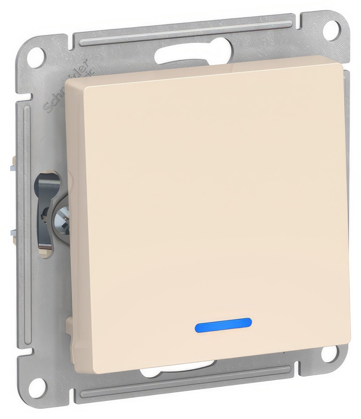 Выключатель 1-клавишный SCHNEIDER ELECTRIC Atlas Design 10А с/и бежевый
