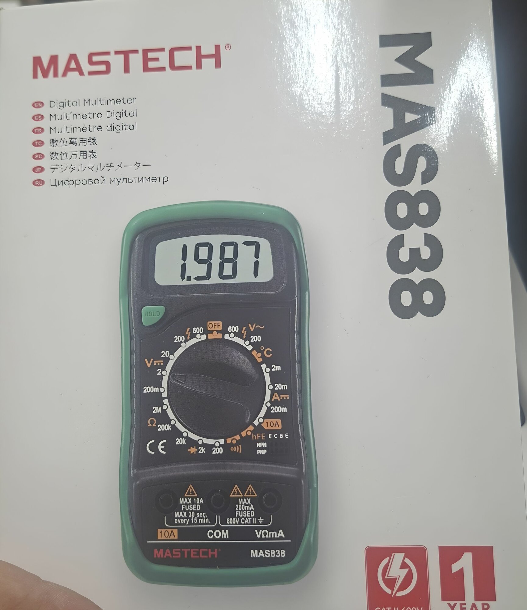 Цифровой мультиметр Mastech MAS838