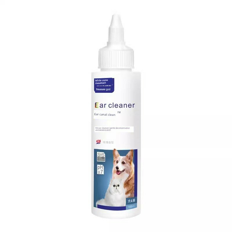 Baiyun Mountain Pet Ear Cleaning Solution 100ml Single Bottle Нежная формула для кошек и собак Без пропиленгликоля