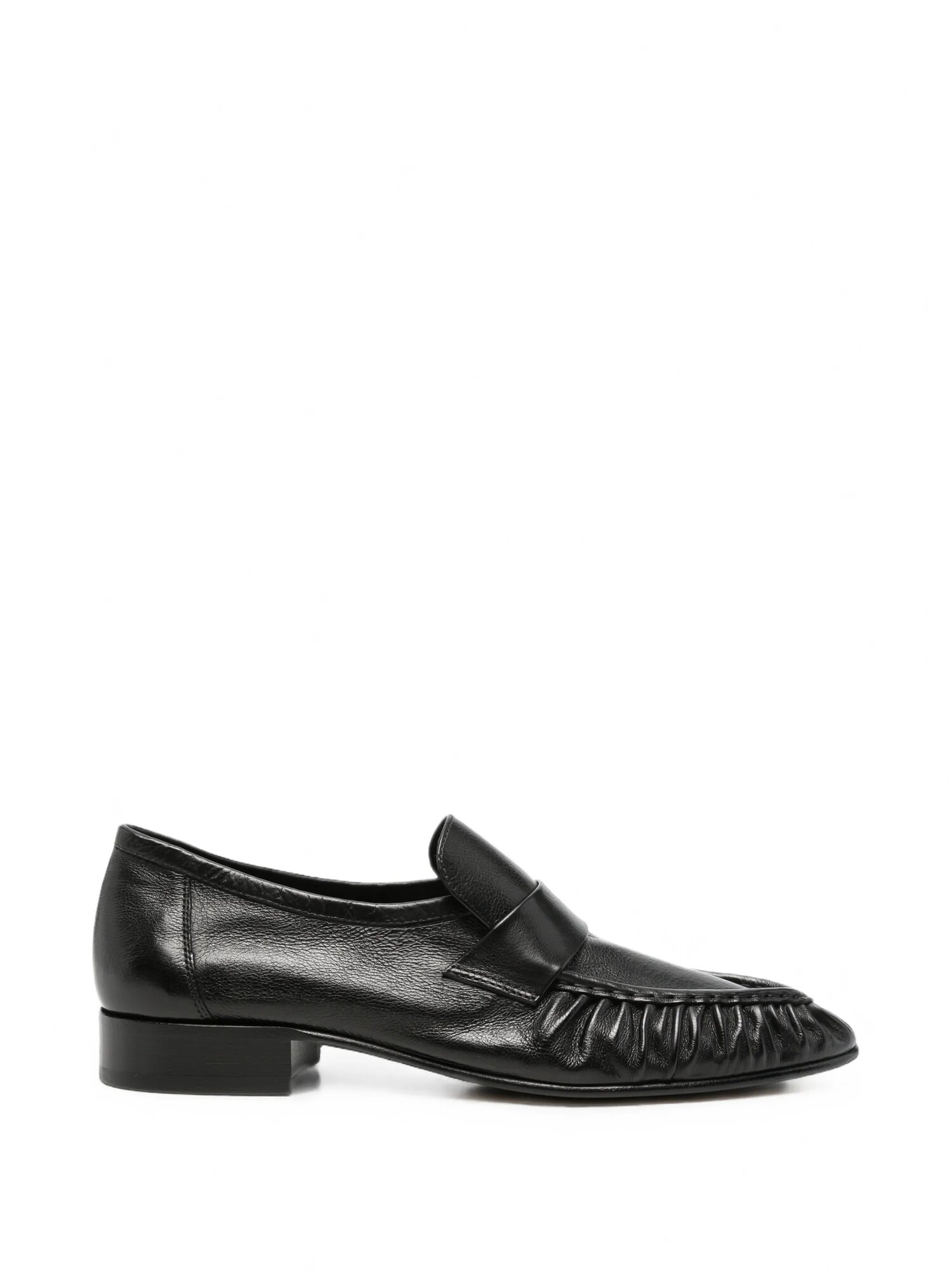 Лоферы Ruched leather loafers