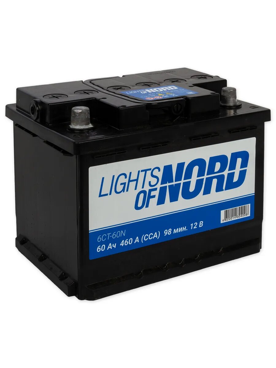 Аккумулятор LIGHTS OF NORD 60А/ч прямой L+ L2 EN 460А