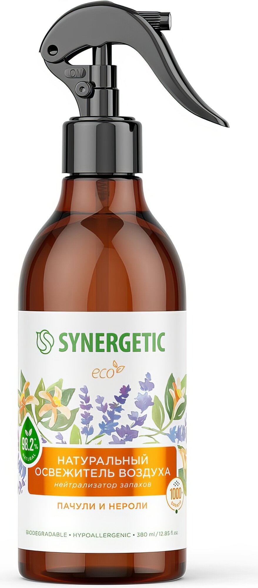 Освежитель воздуха SYNERGETIC Пачули и нероли 380 мл 900003
