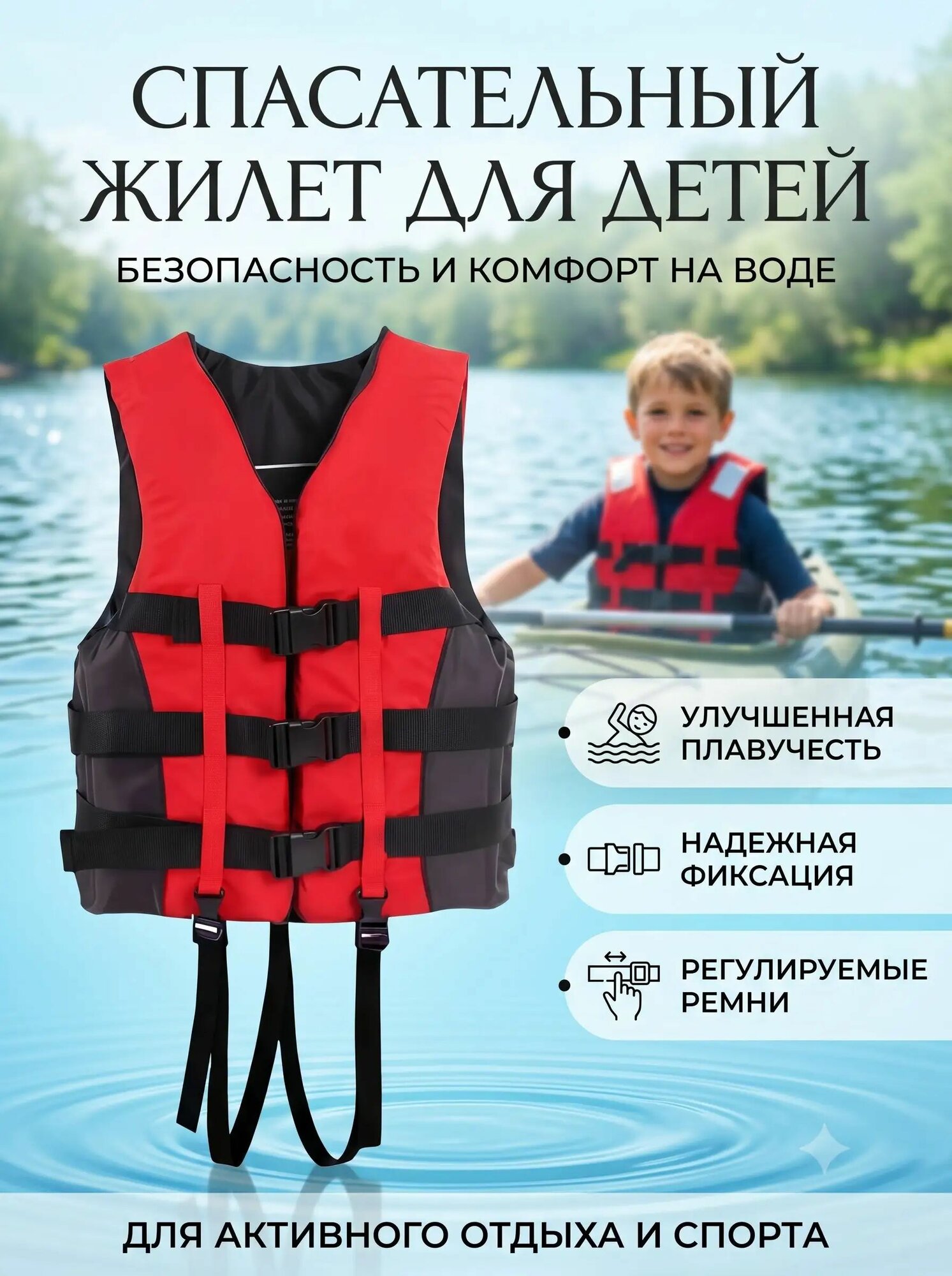 Спасательный жилет, размер: 10 13 лет (134-158 см)