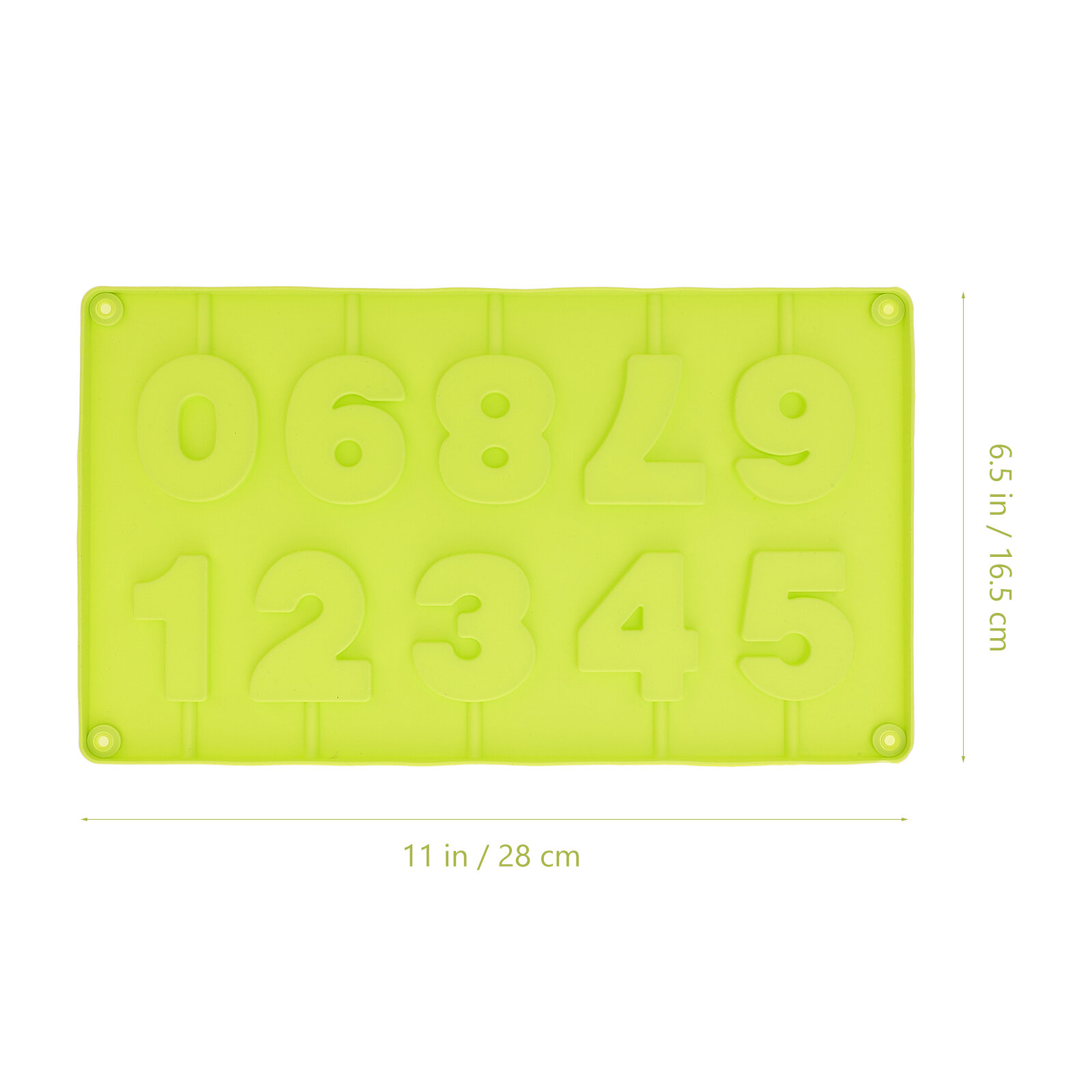 Силиконовые Формы Для Выпечки Цифры 0-9 Коричневый 28.00X16.50X1.20Cm
