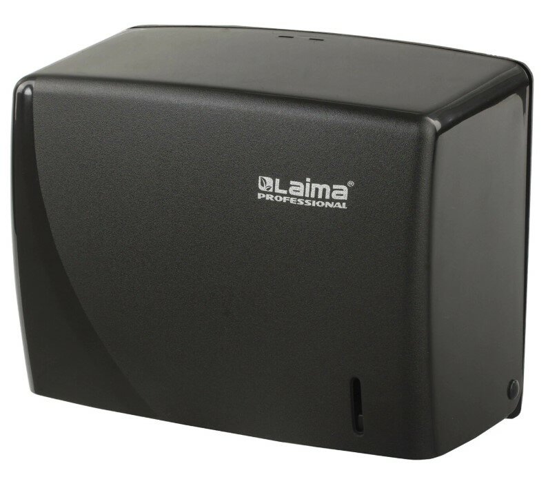 LAIMA Диспенсер для полотенец PROFESSIONAL ORIGINAL, V, черный, ABS-пластик, 605762