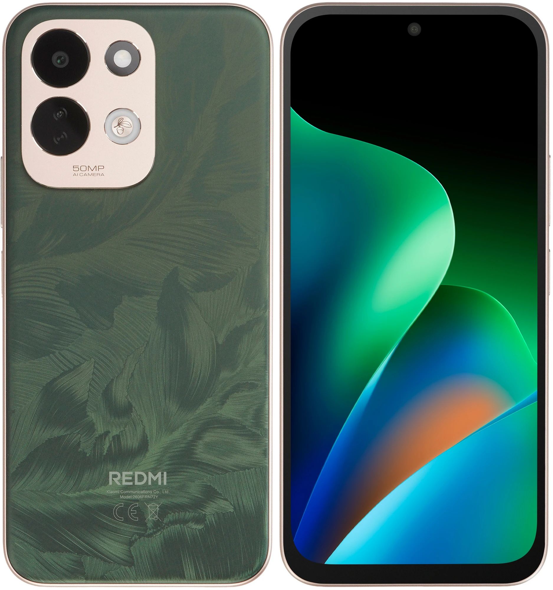 6,9" Смартфон Xiaomi REDMI 17 8/256 ГБ (MZB0PLERU) 2026, зеленый - 8 x 2 Ггц, 8 ГБ, 2 SIM, IPS, 1600x720, 50 Мп, 4G (LTE), 7500 мАч