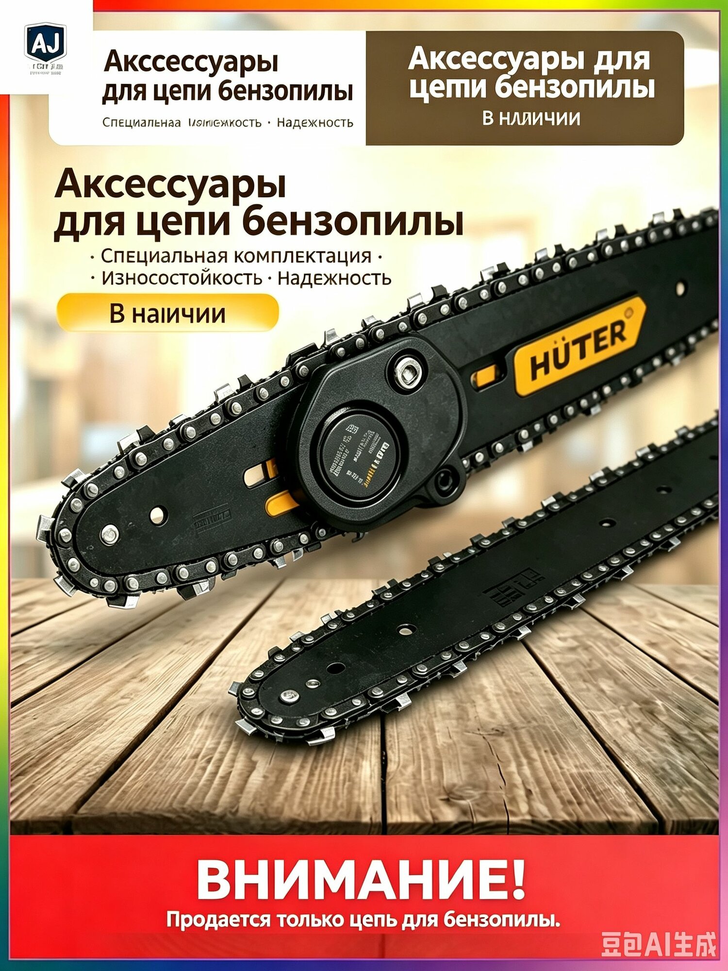 Пила аккумуляторная цепная, цепь универсальная 6 дюймов, подходит для различных электропил, серебристый / 1 штука