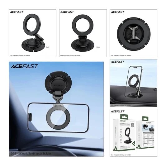 ACEFAST D64 Magnetic компактный складной магнитный автомобильный держатель для смартфонов