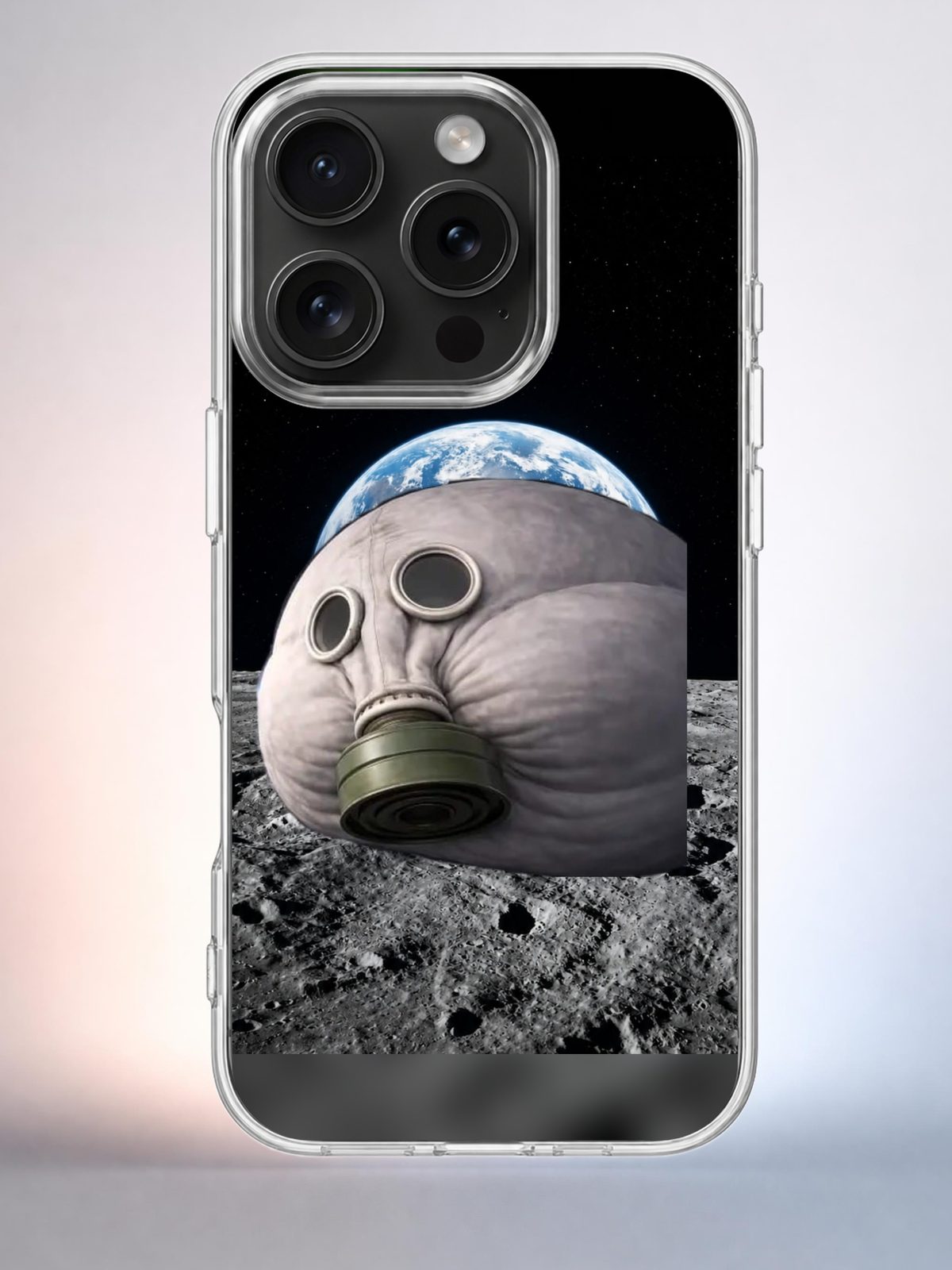 Чехол iPhone 15 Pro Противогаз на Y2K Indie Sleaze