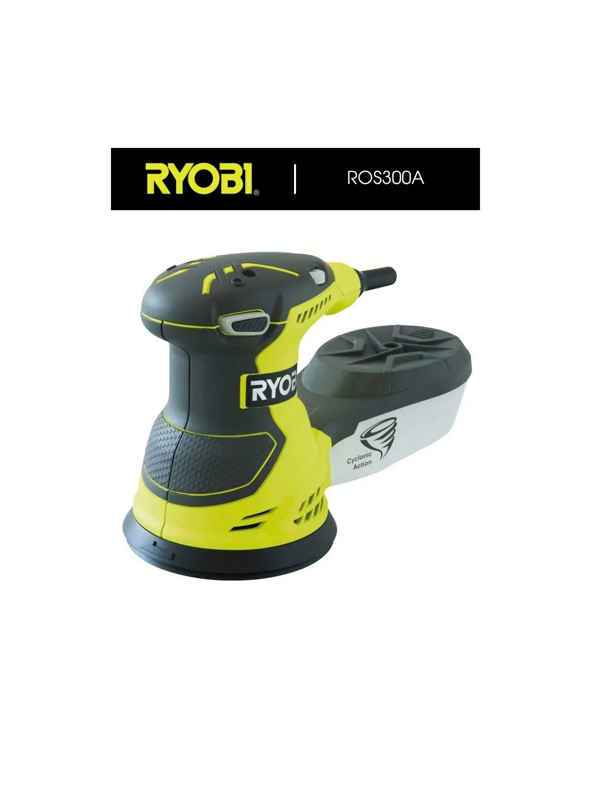 Шлифмашина эксцентриковая 300Вт Ryobi ROS300A (125 мм) кейс + 20 шлифлистов арт. 5133001142